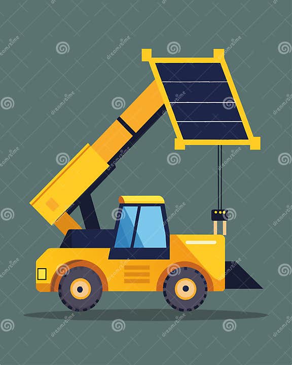 A Multifunctional Telehandler with Solar Panels on Its Frame ...