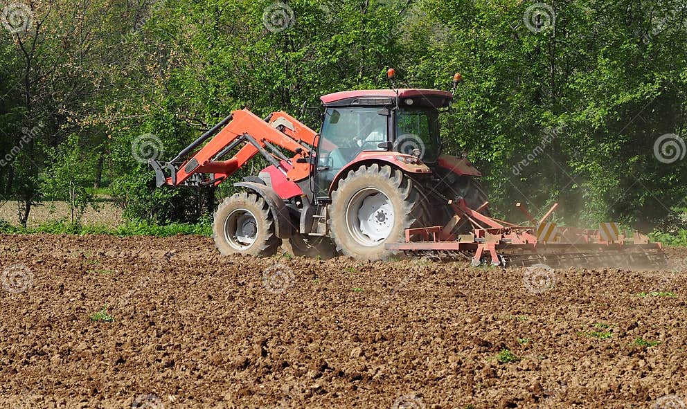 Multifunctional Tractor, with Front Loader and Land Plowing Machine ...