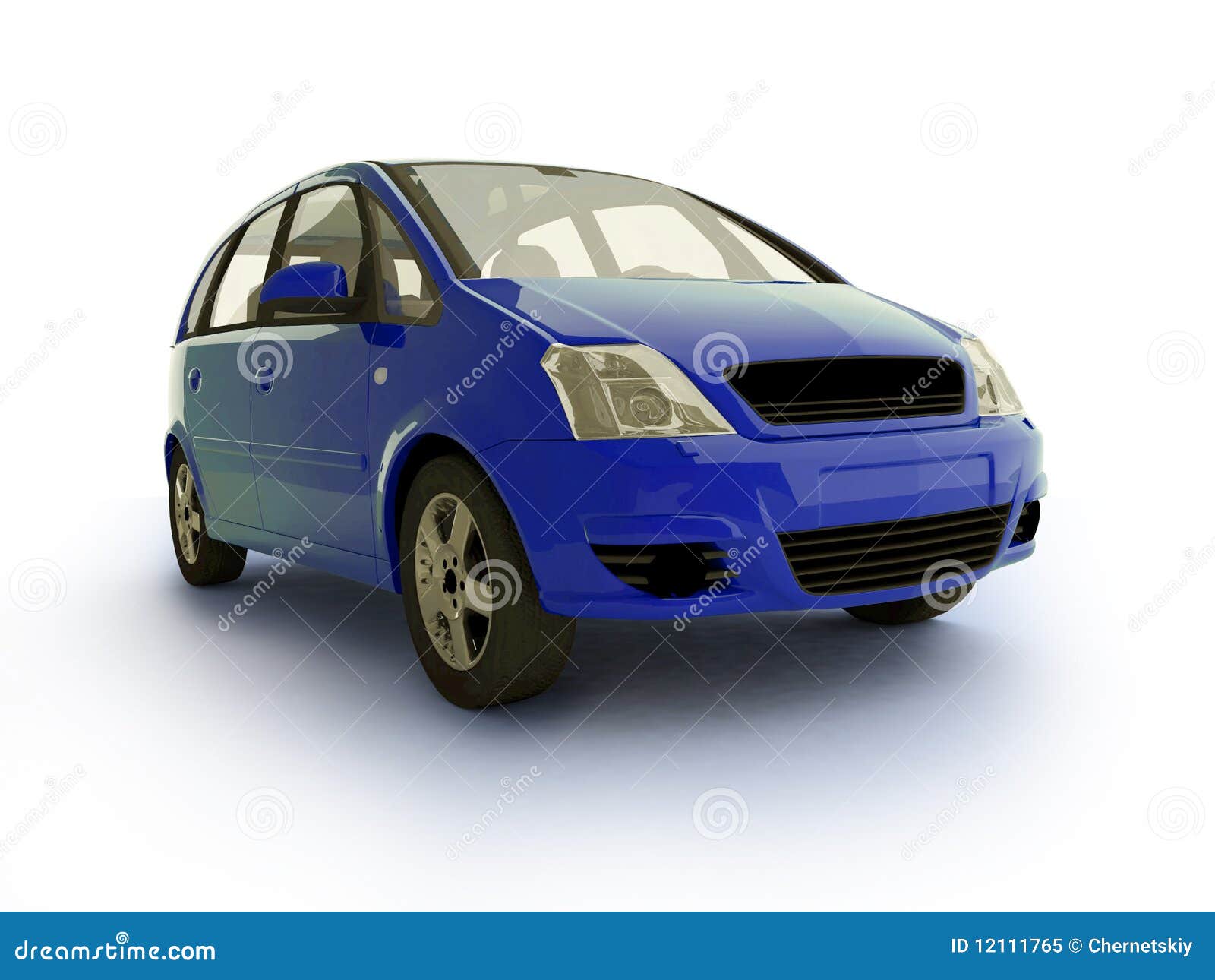 Multifunctionele Blauwe Auto Stock Illustratie - Illustration of ...