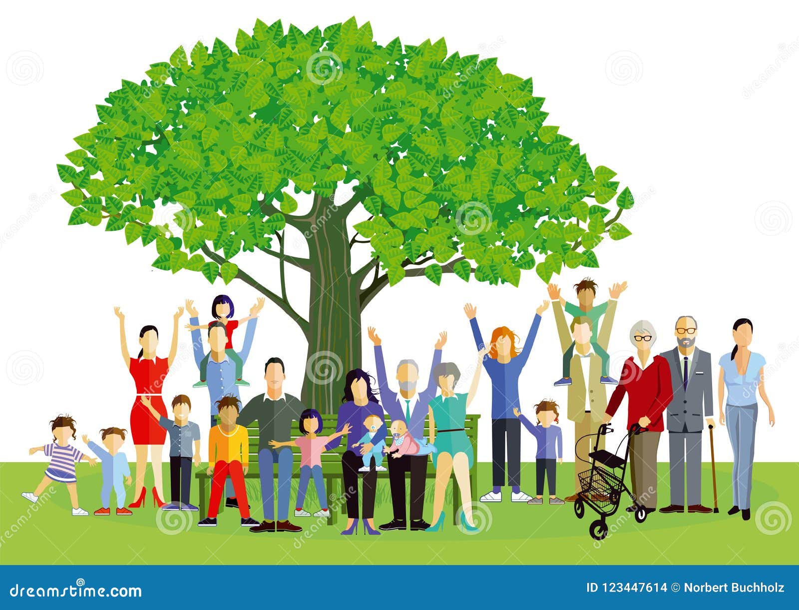 Multigenerational Family Stock Illustrations – 134 Multigenerational ...