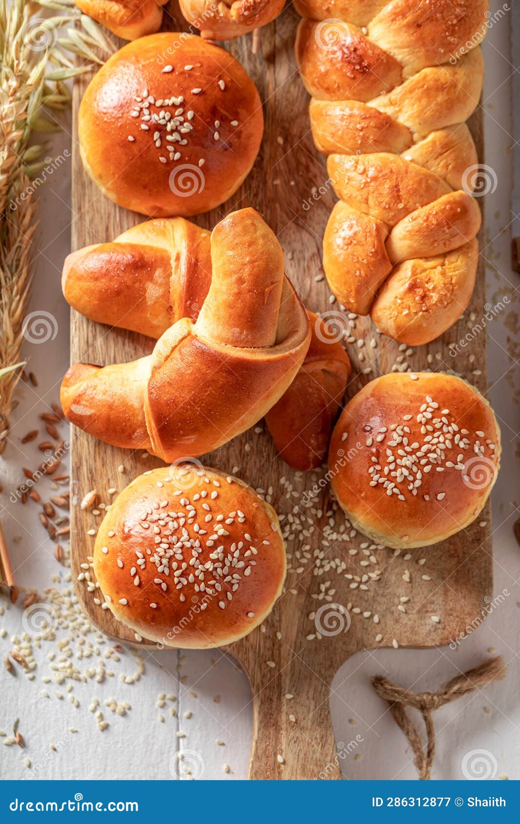 Multigrain and Homemade Loaf of Breads Made of Sourdough Stock Image ...