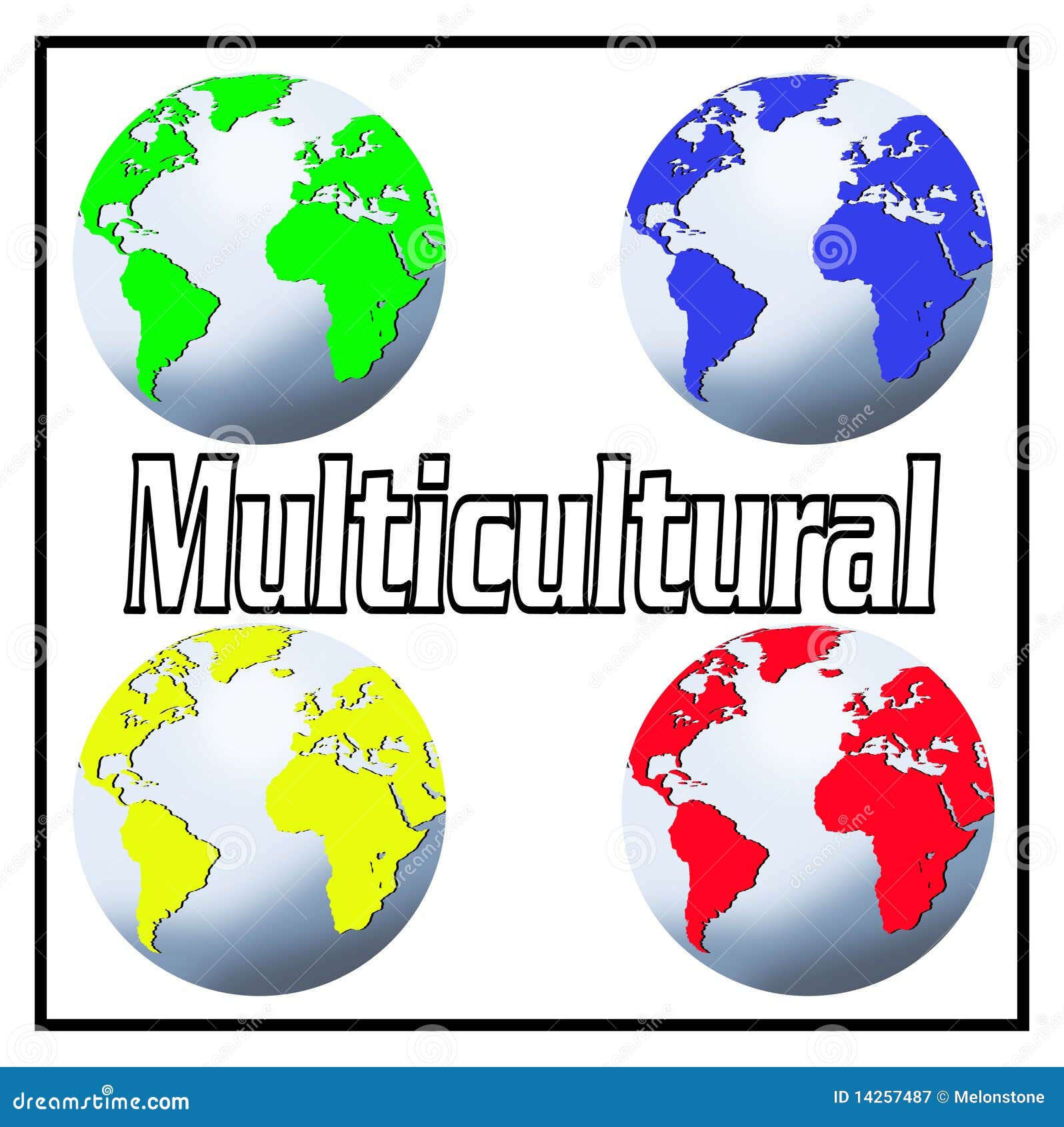Multikulturell stock abbildung. Illustration von integration - 14257487