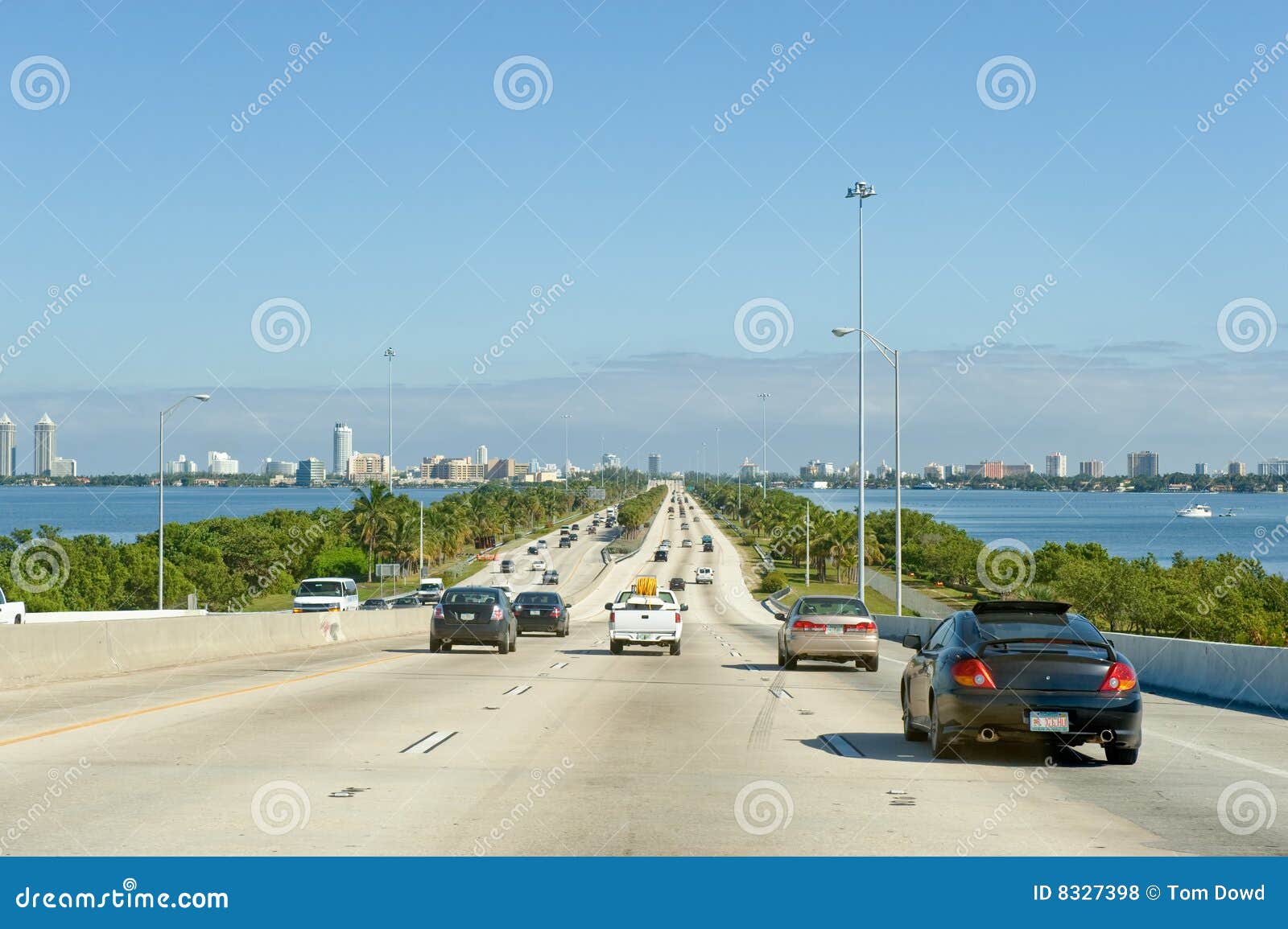 Multilane highway in Miami stock photo. Image of concrete - 8327398