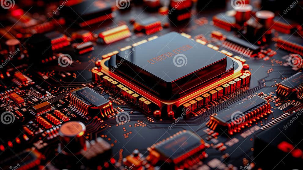 Multilayer Motherboard Hosts Microchips and Controllers, Powering Next ...