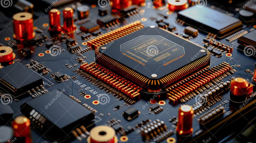 Multilayer Motherboard Hosts Microchips and Controllers, Powering Next ...