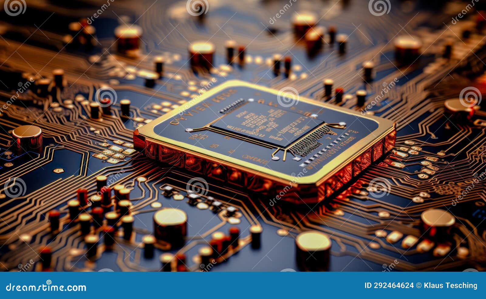 Multilayer Motherboard Hosts Microchips and Controllers, Powering Next ...