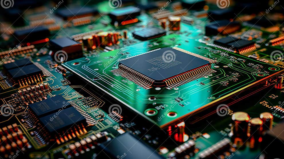 Multilayer Motherboard Hosts Microchips and Controllers, Powering Next ...