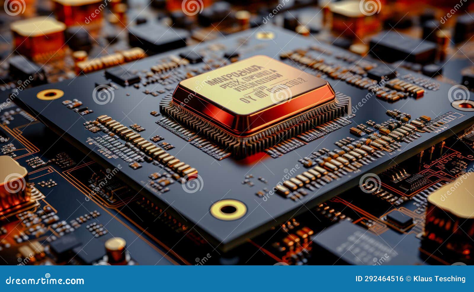 Multilayer Motherboard Hosts Microchips and Controllers, Powering Next ...