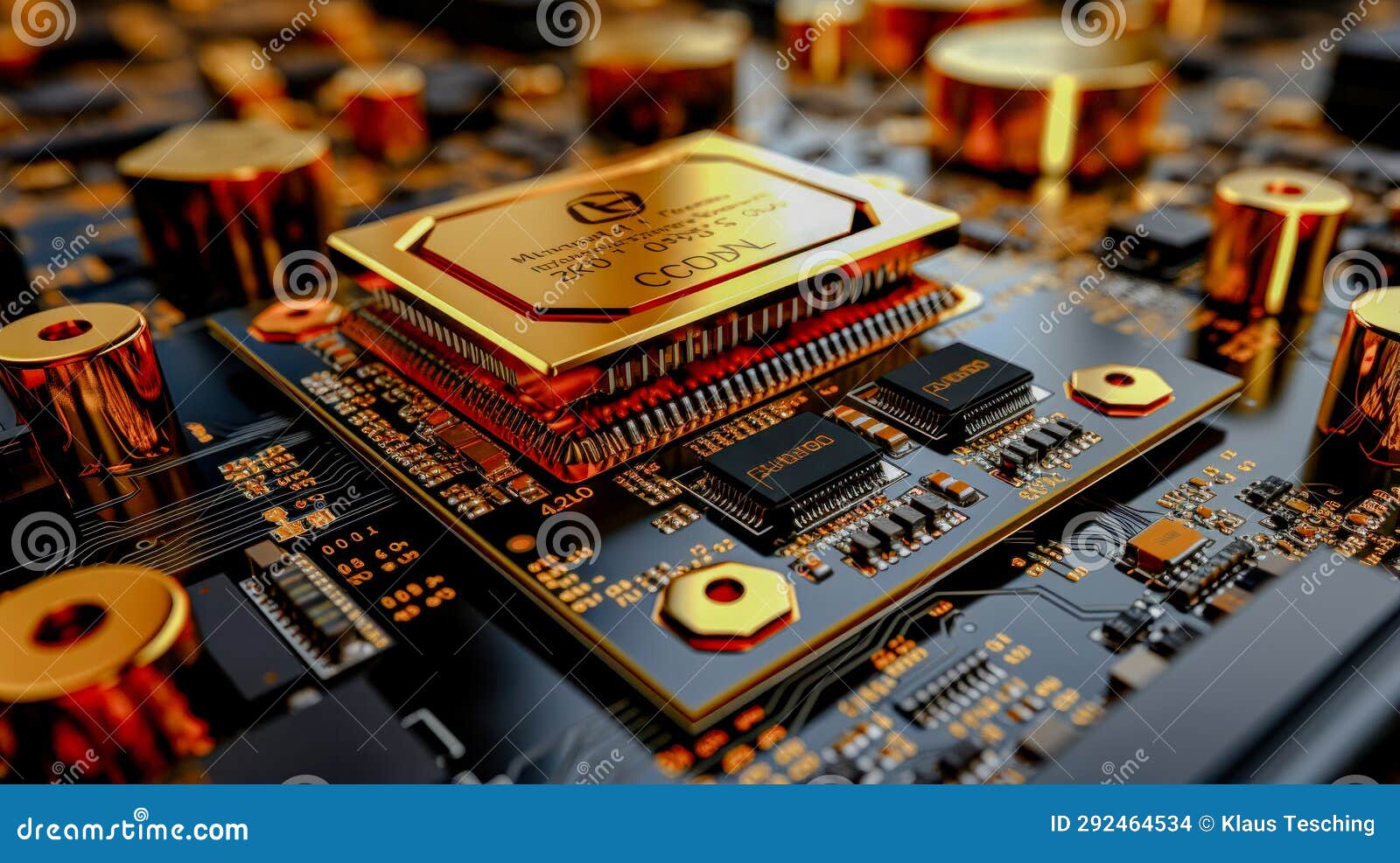 Multilayer Motherboard Hosts Microchips and Controllers, Powering Next ...