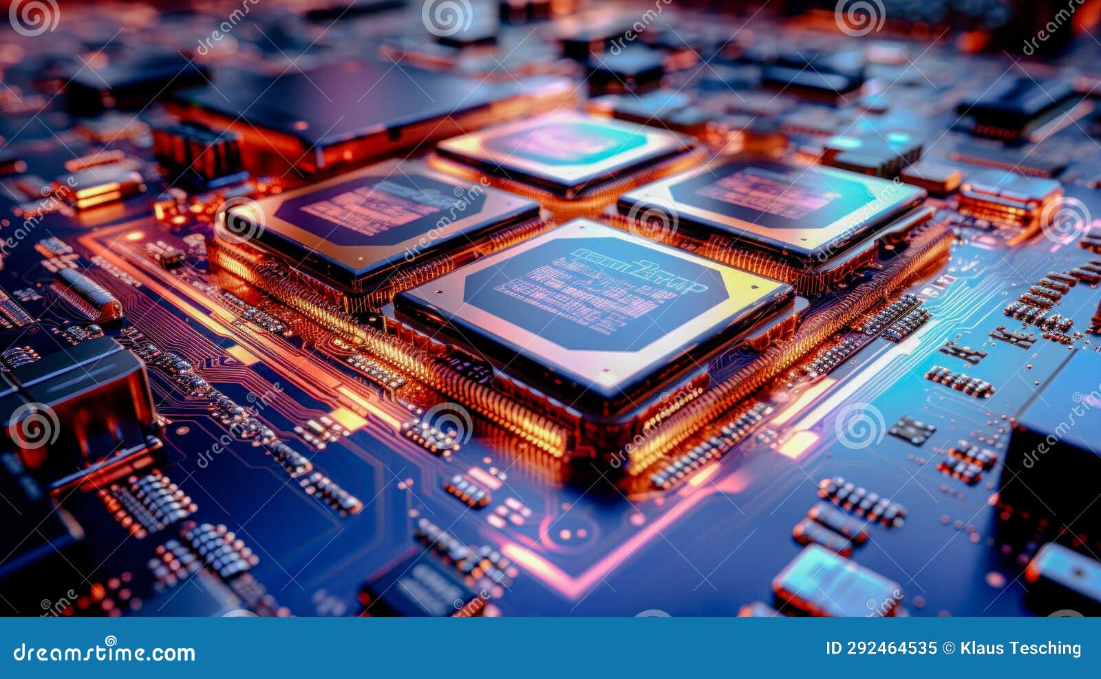 Multilayer Motherboard Hosts Microchips and Controllers, Powering Next ...