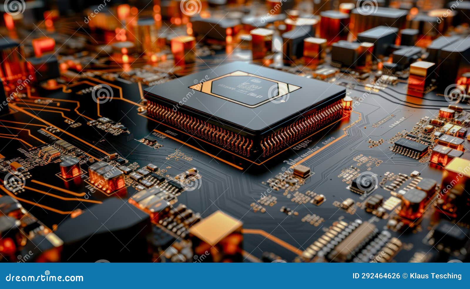 Multilayer Motherboard Hosts Microchips and Controllers, Powering Next ...