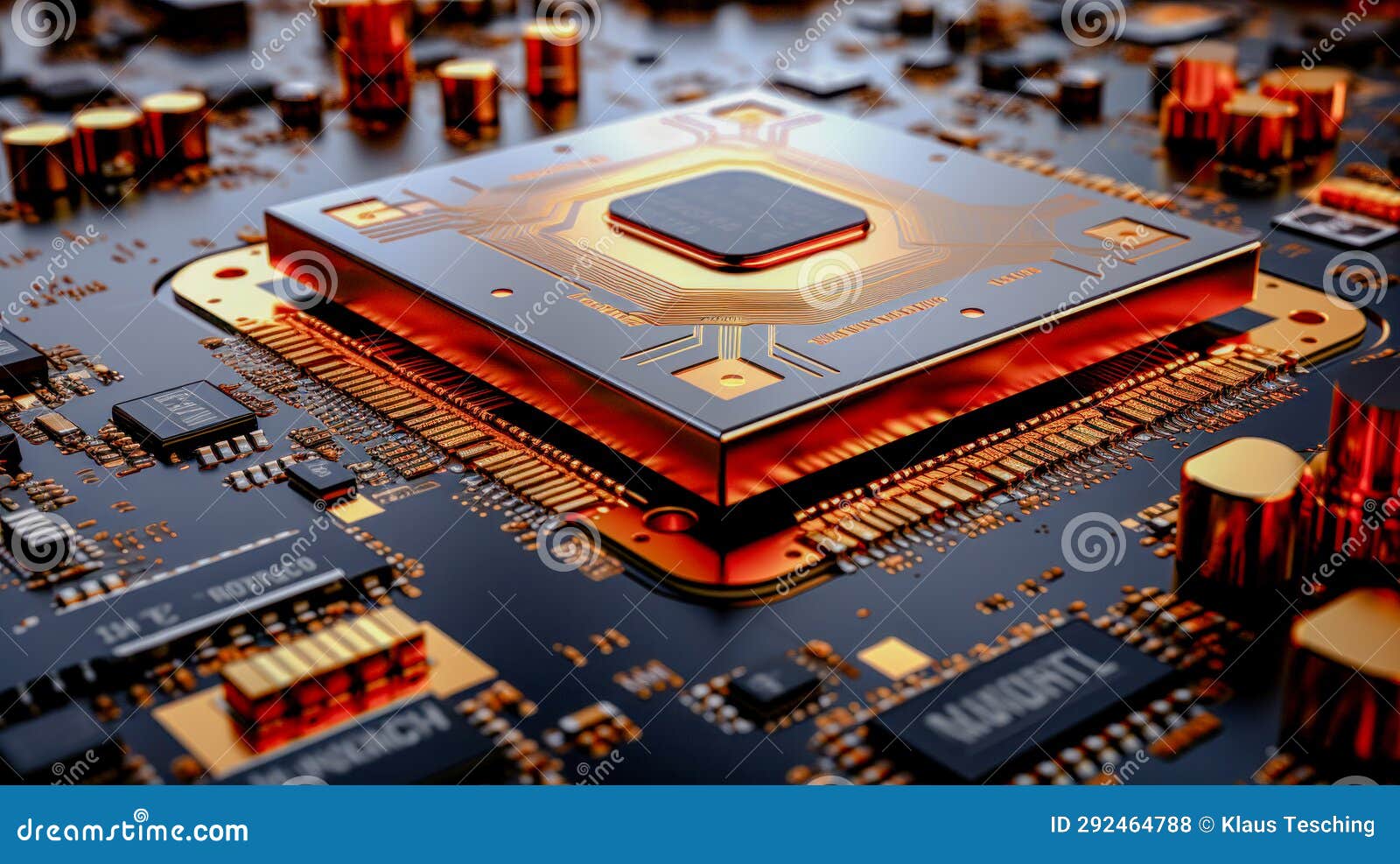 Multilayer Motherboard Hosts Microchips and Controllers, Powering Next ...