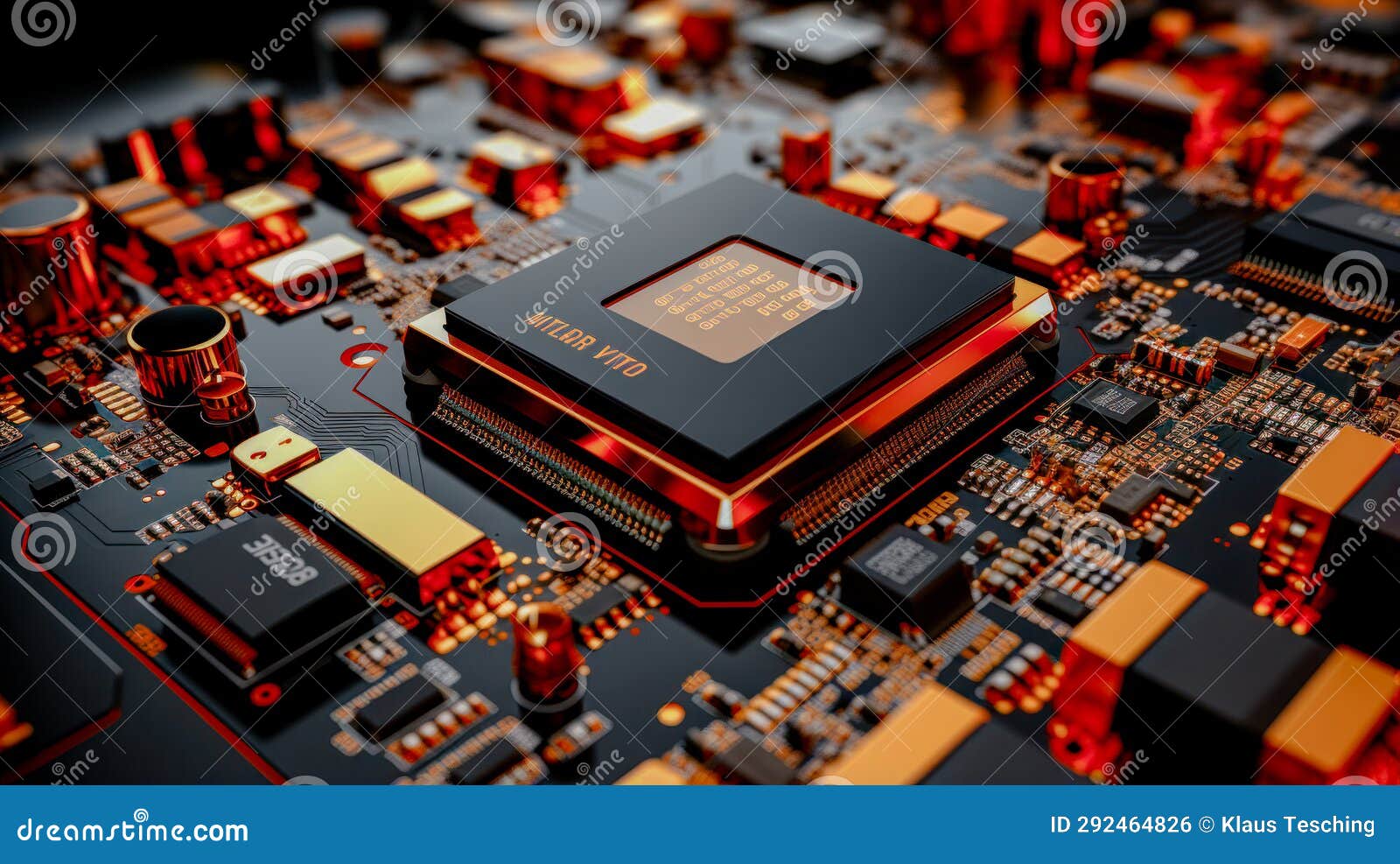 Multilayer Motherboard Hosts Microchips and Controllers, Powering Next ...