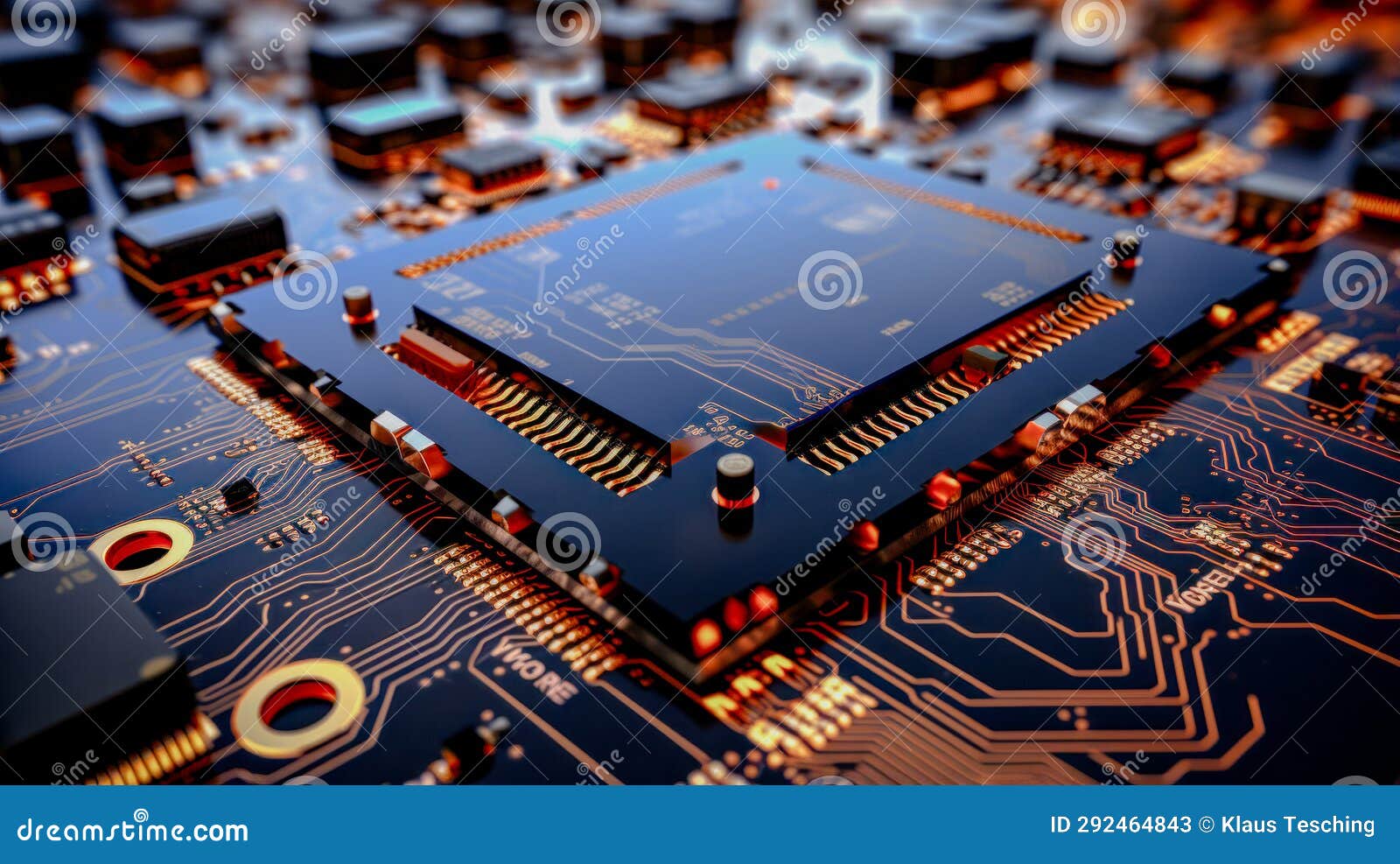 Multilayer Motherboard Hosts Microchips and Controllers, Powering Next ...