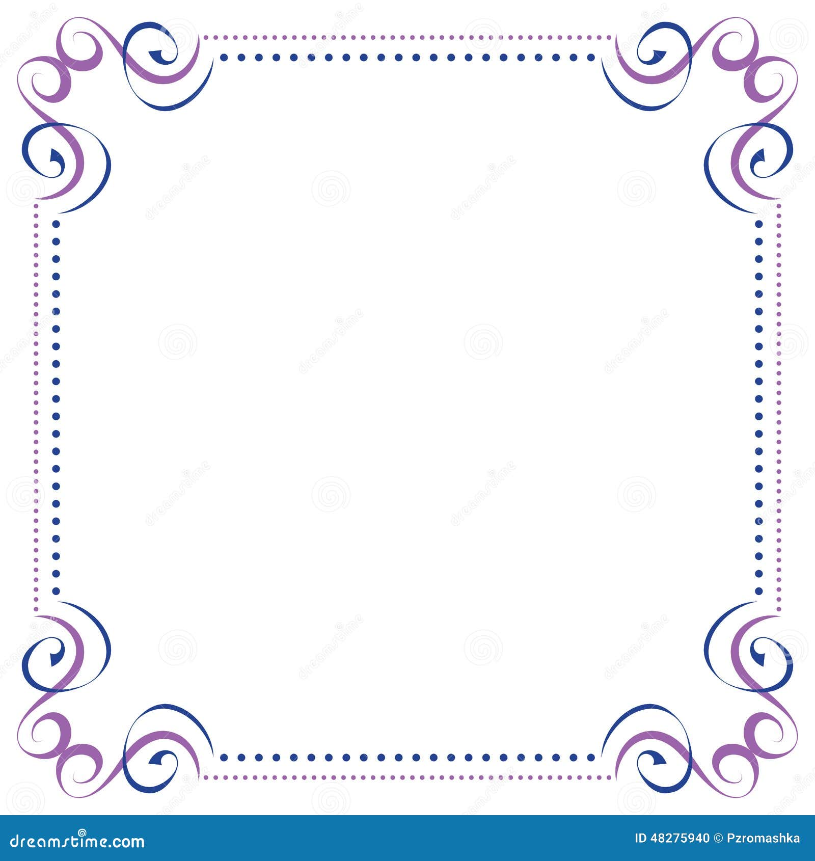 Multilayer Vector Violet Blue Elegant Frame Stock Vector - Illustration ...