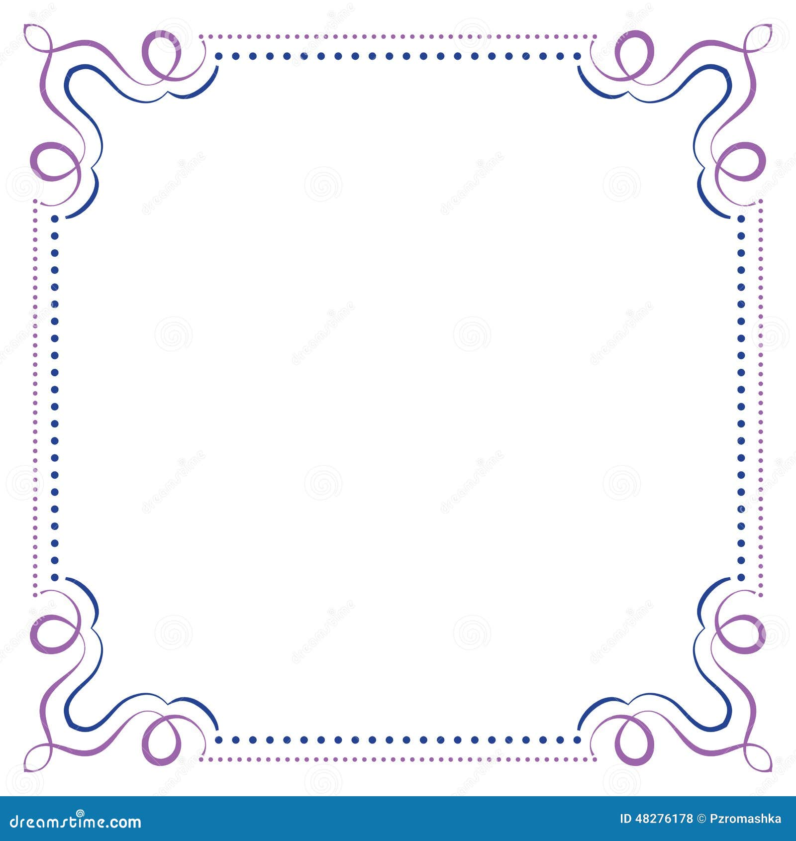 Multilayer Vector Violet Blue Elegant Frame Stock Vector - Illustration ...