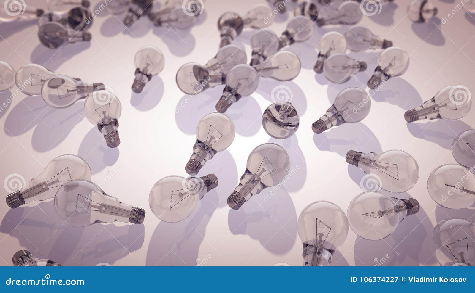 Scattered Transparent Light Bulbs Stock Illustration - Illustration of ...