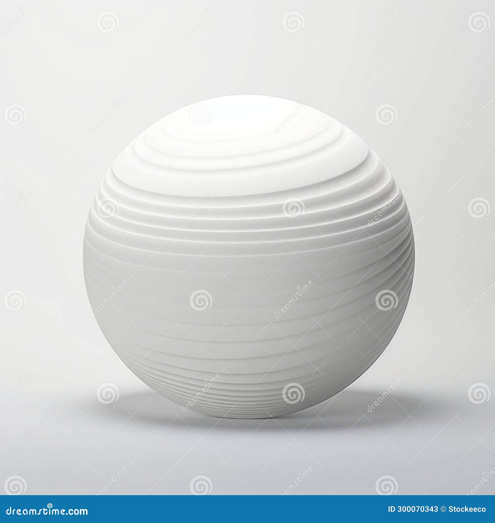Multilayered Dimensions: a White Sphere on Light Grey Background Stock ...