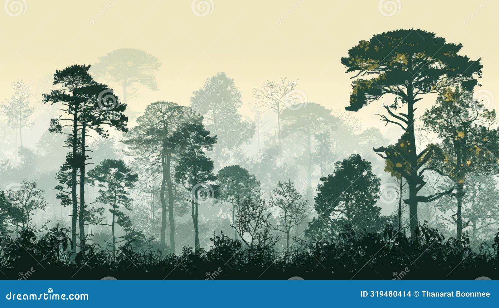 A Multilayered Forest Canopy Creating Diverse Ecosystems Stock ...