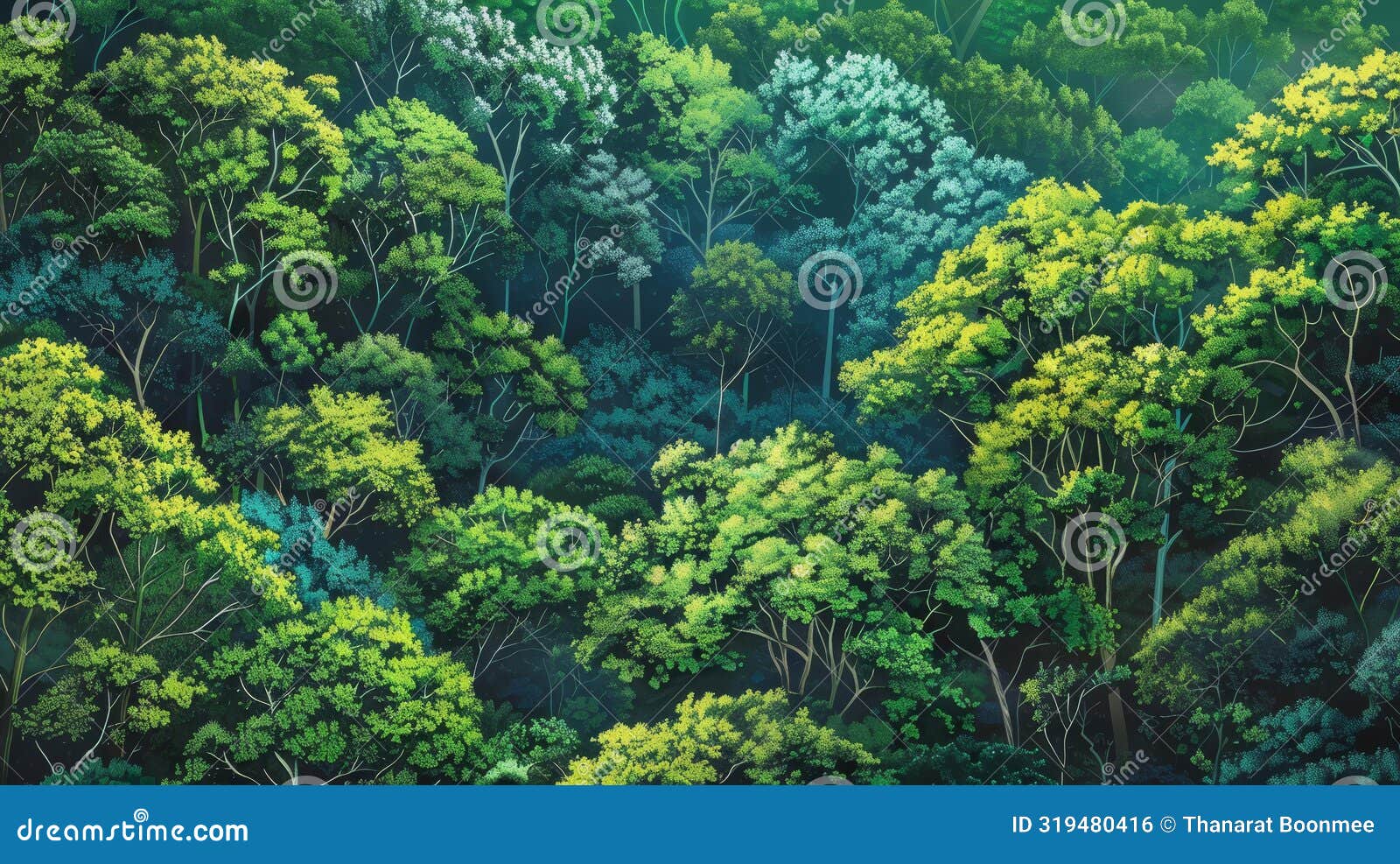 A Multilayered Forest Canopy Creating Diverse Ecosystems Stock ...