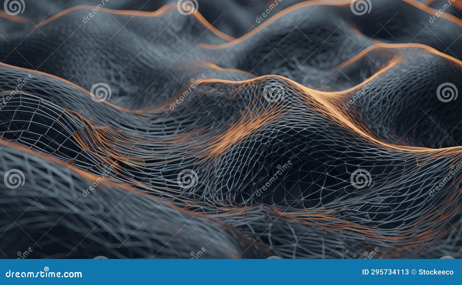 Multilayered Wave Pattern: 3d Rendering with Tangled Nests Stock Image ...