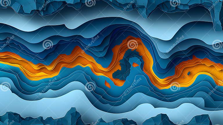 Multilayers Color Texture 3D Papercut Layers in Gradient Vector Banner ...