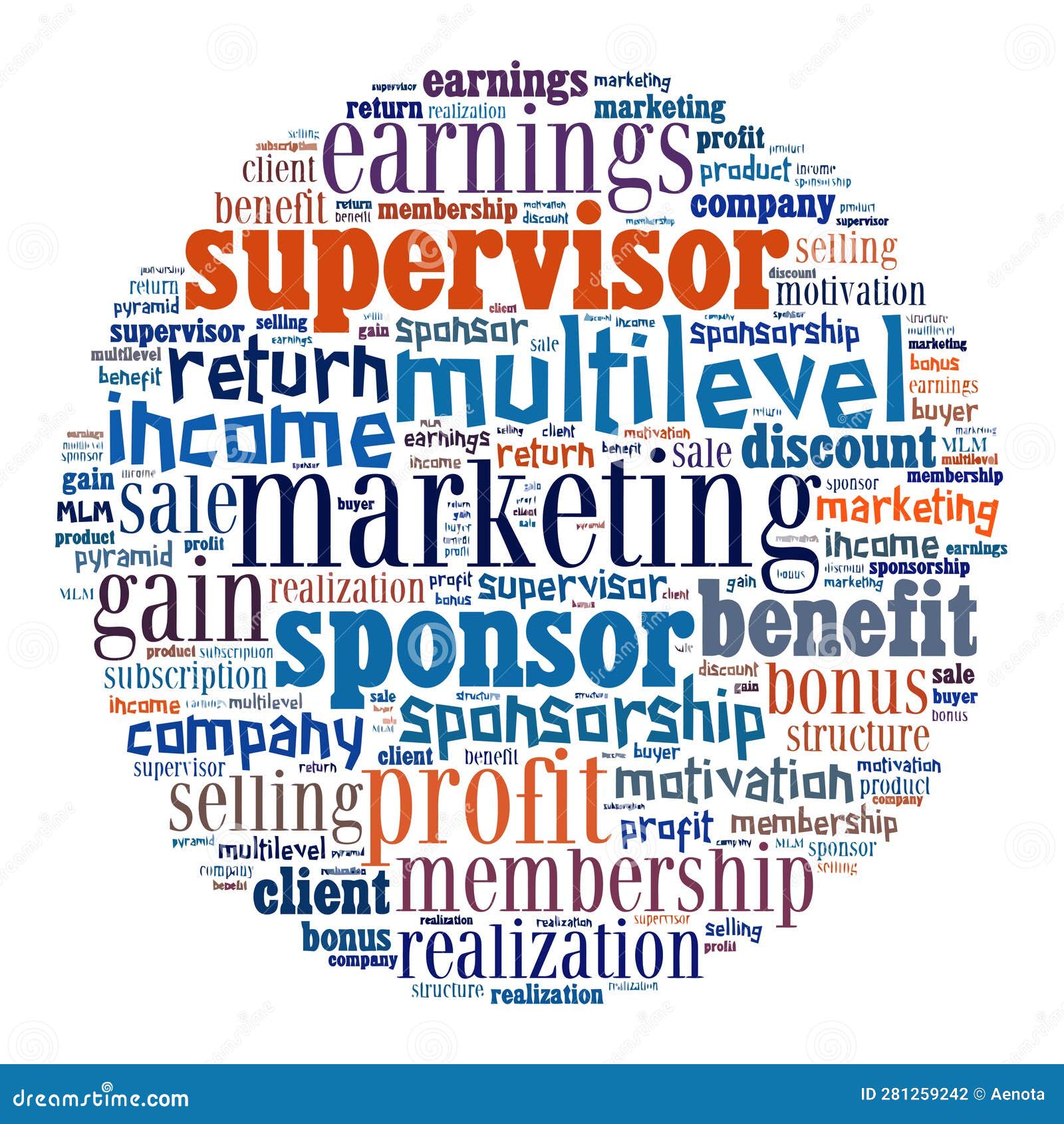 Multilevel Marketing Tag Cloud - Vector Illustration Stock Vector ...