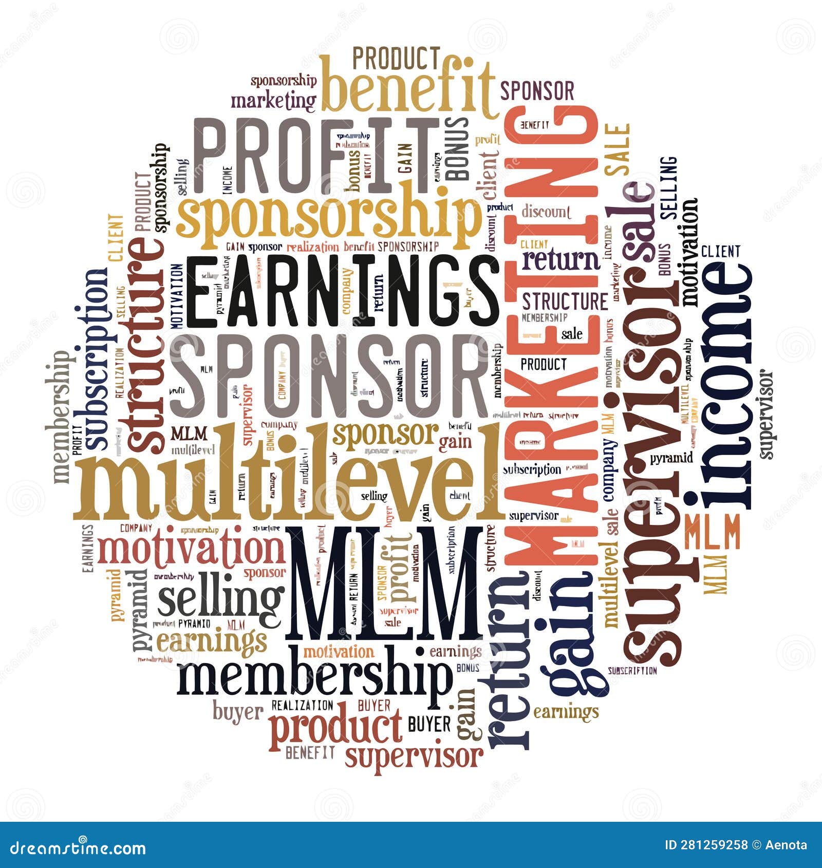 Multilevel Marketing Tag Cloud - Vector Illustration Stock Vector ...