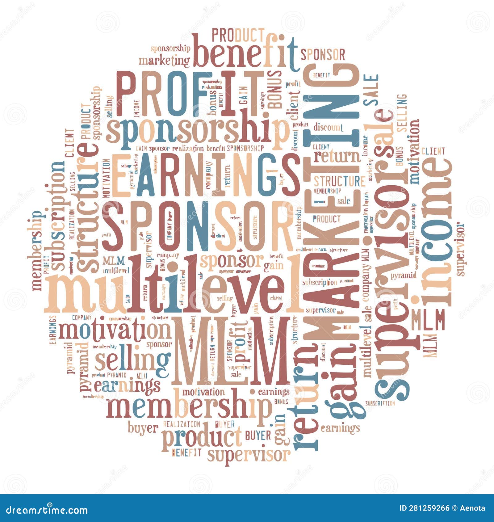 Multilevel Marketing Tag Cloud - Vector Illustration Stock Vector ...