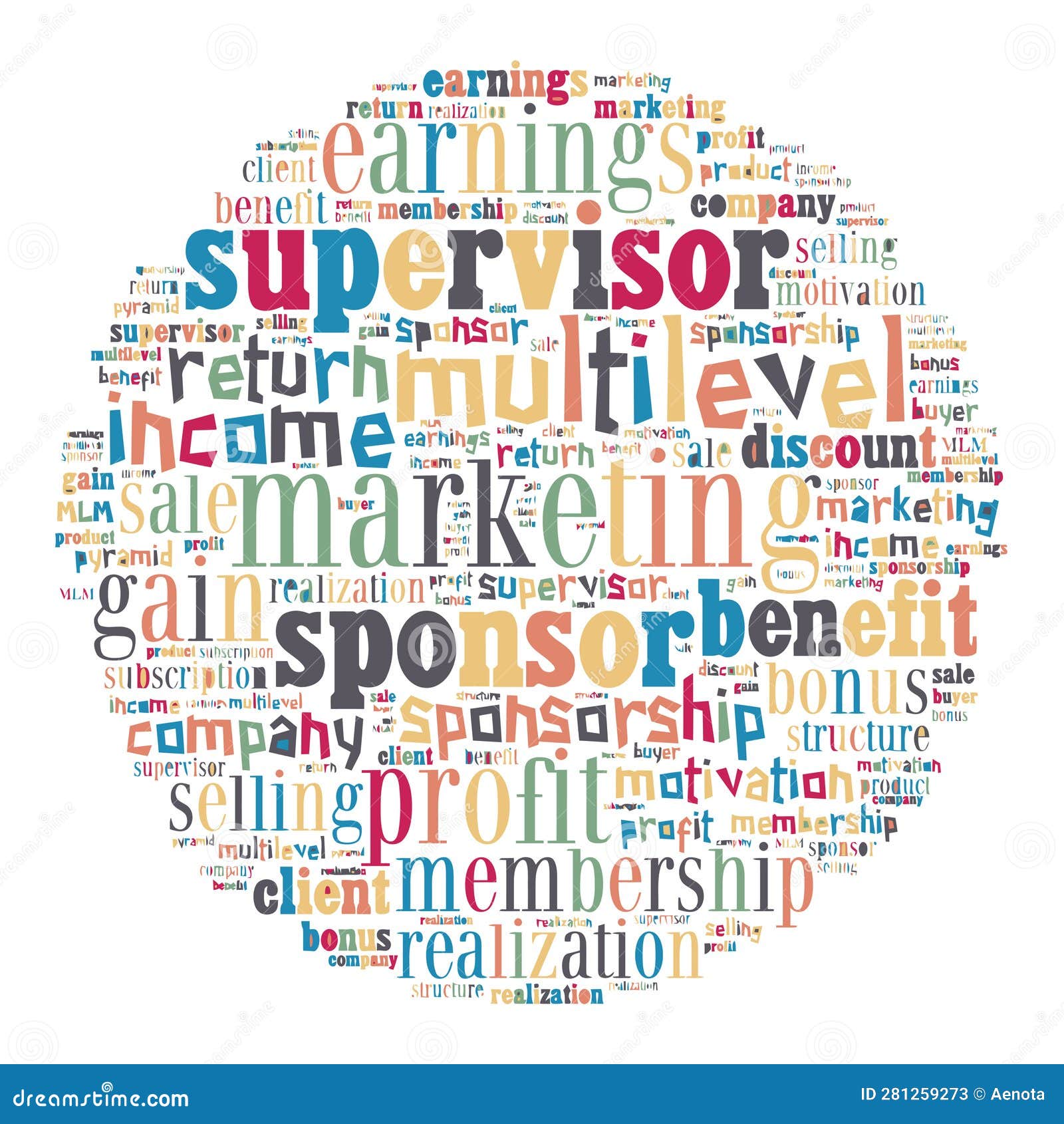 Multilevel Marketing Tag Cloud - Vector Illustration Stock Vector ...