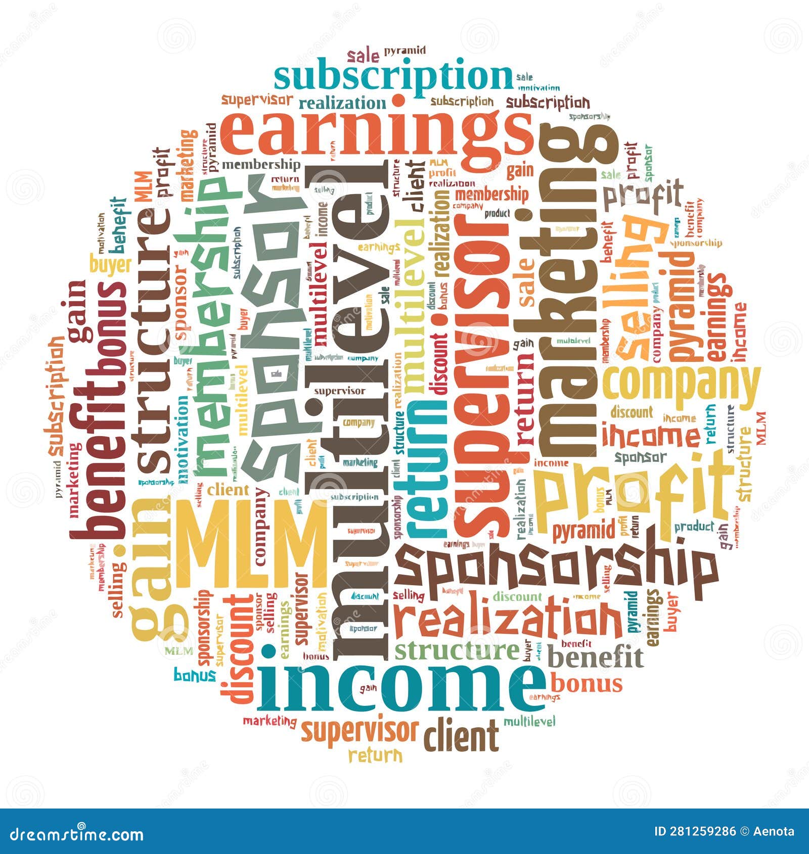 Multilevel Marketing Tag Cloud - Vector Illustration Stock Vector ...