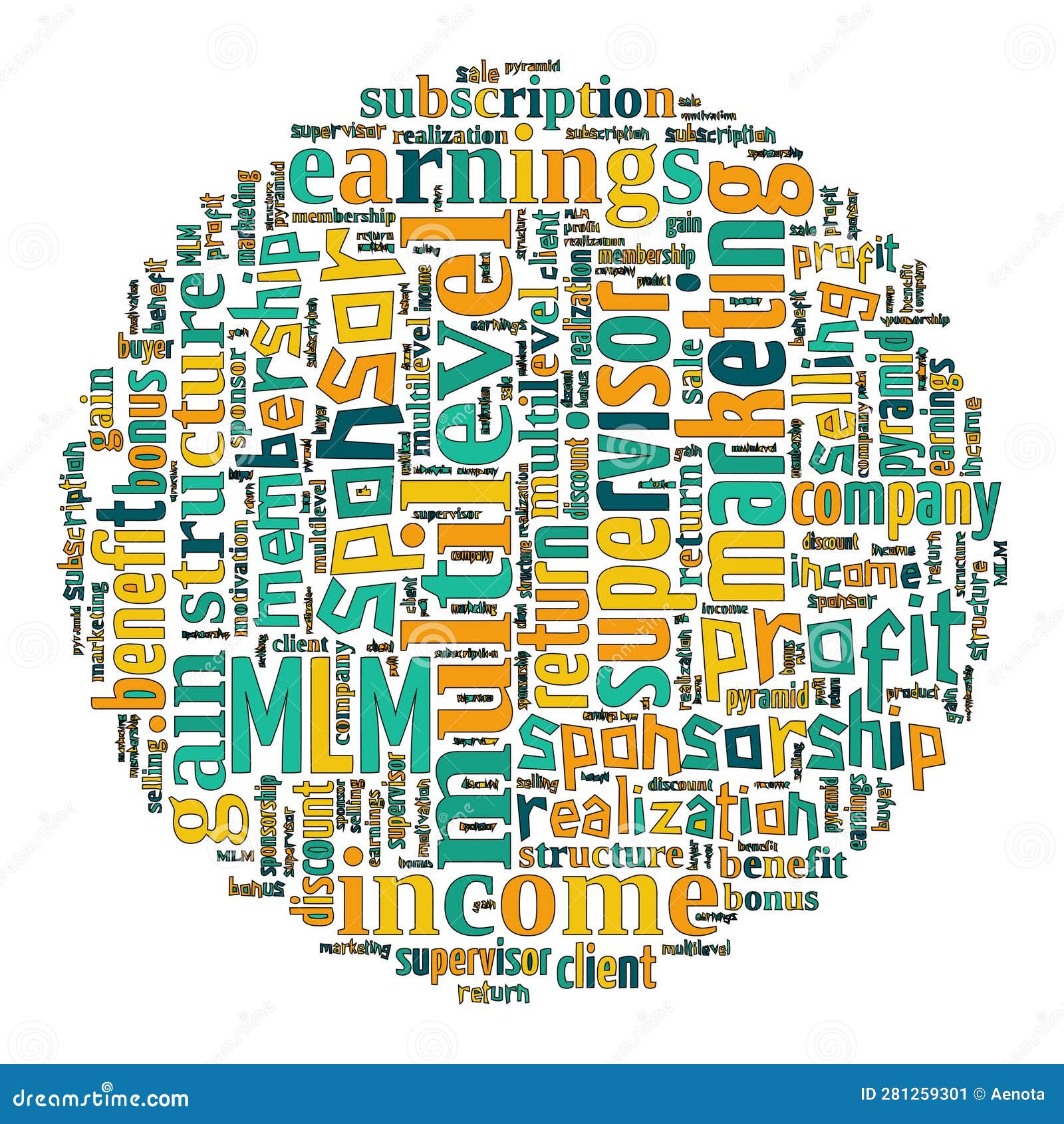 Multilevel Marketing Tag Cloud - Vector Illustration Stock Vector ...