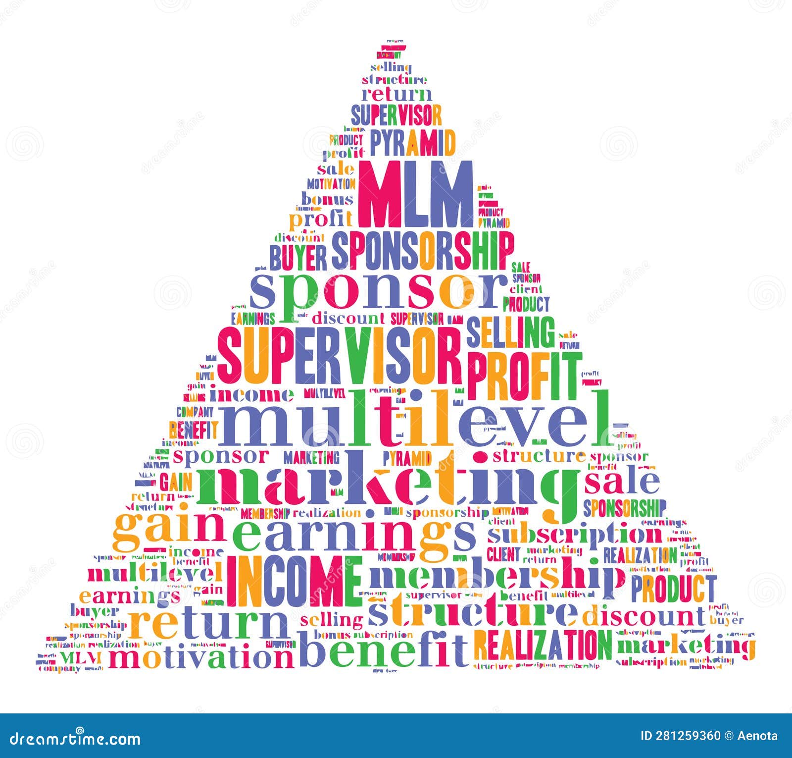 Multilevel Marketing Tag Cloud - Vector Illustration Stock Vector ...