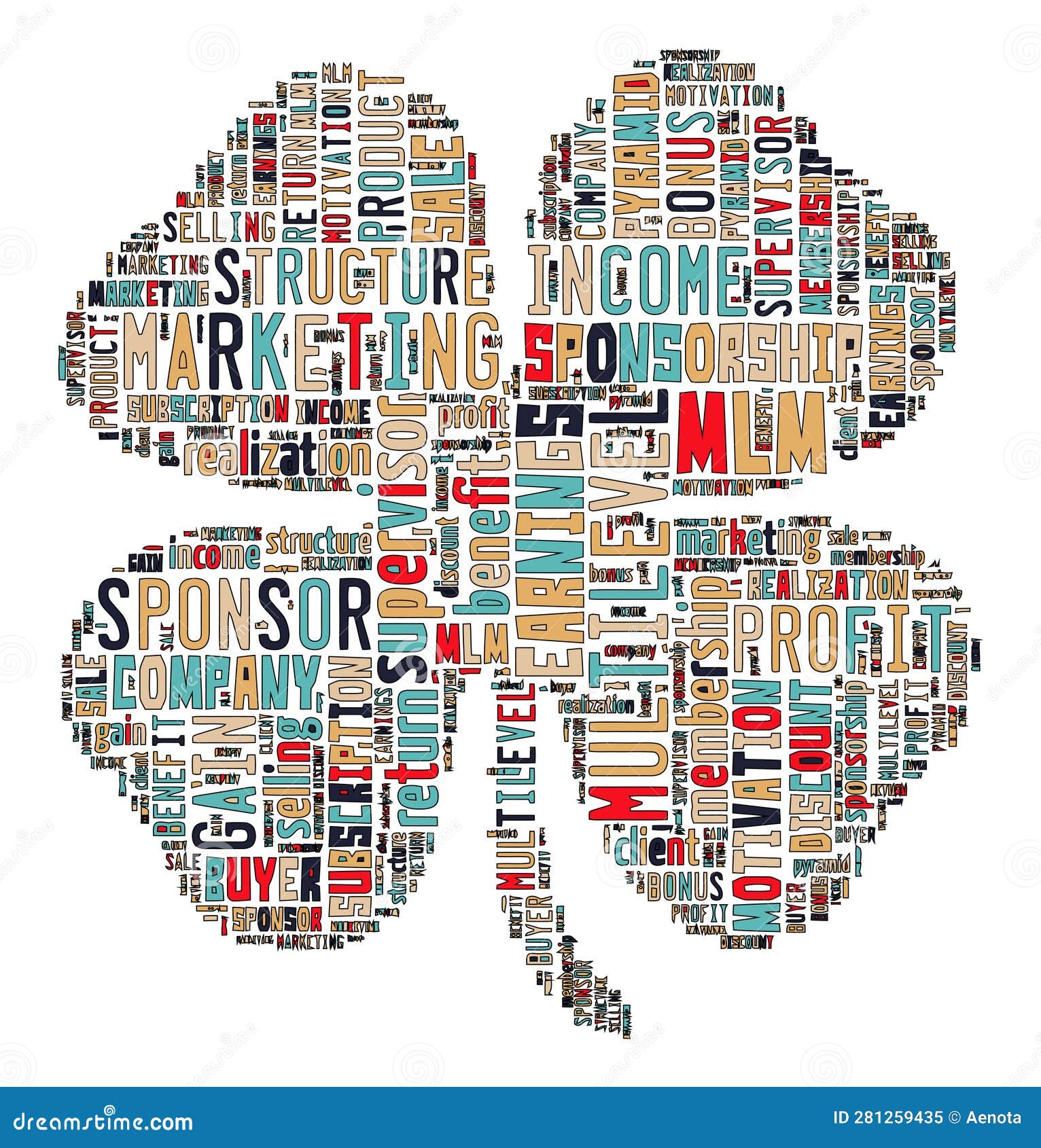 Multilevel Marketing Tag Cloud - Vector Illustration Stock Vector ...