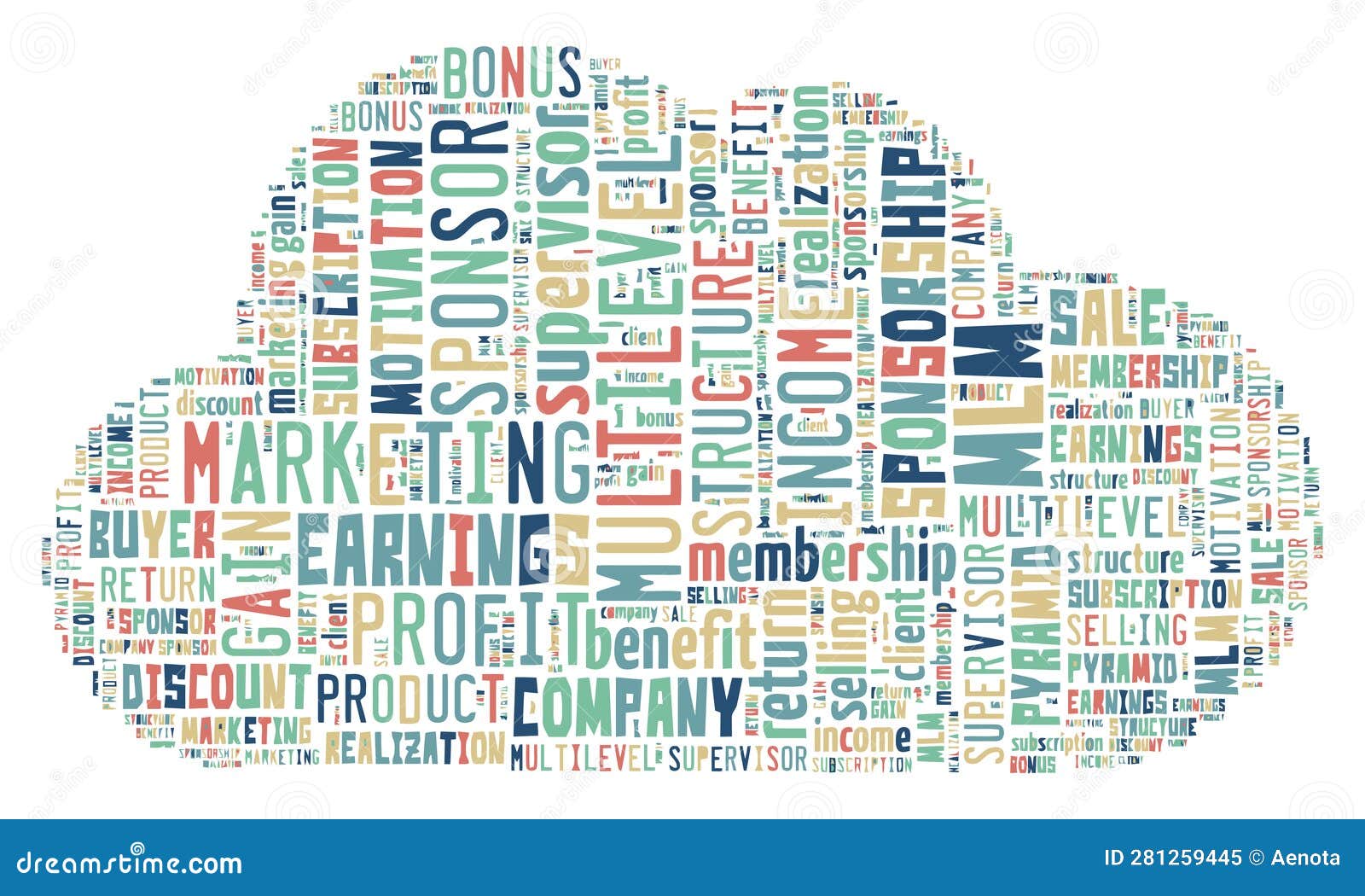 Multilevel Marketing Tag Cloud - Vector Illustration Stock Vector ...