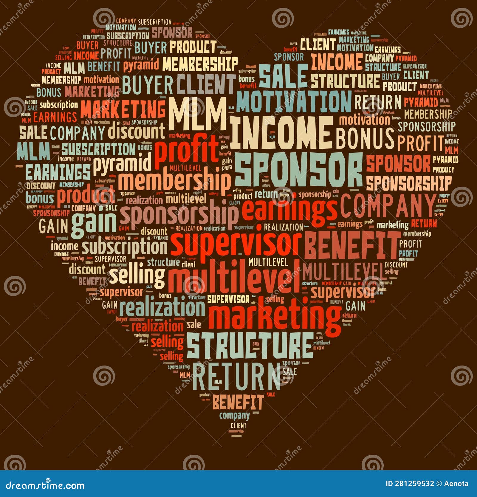 Multilevel Marketing Tag Cloud - Vector Illustration Stock Vector ...