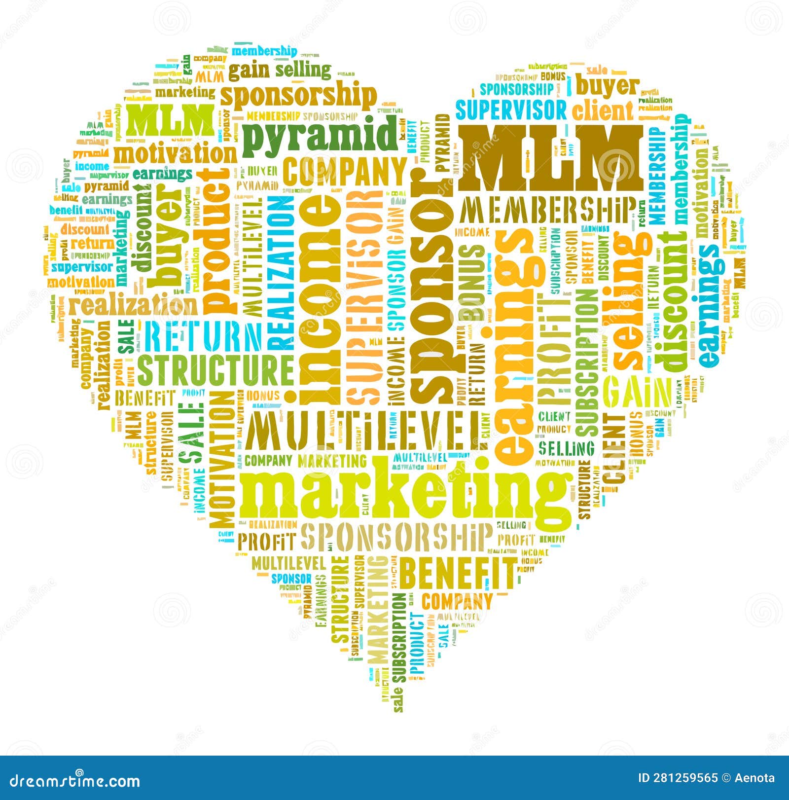 Multilevel Marketing Tag Cloud - Vector Illustration Stock Vector ...