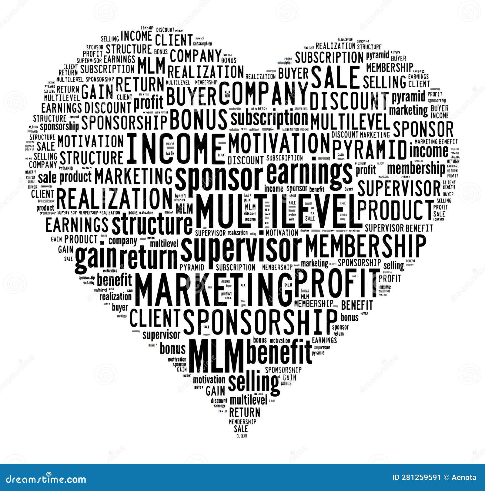 Multilevel Marketing Tag Cloud - Vector Illustration Stock Vector ...