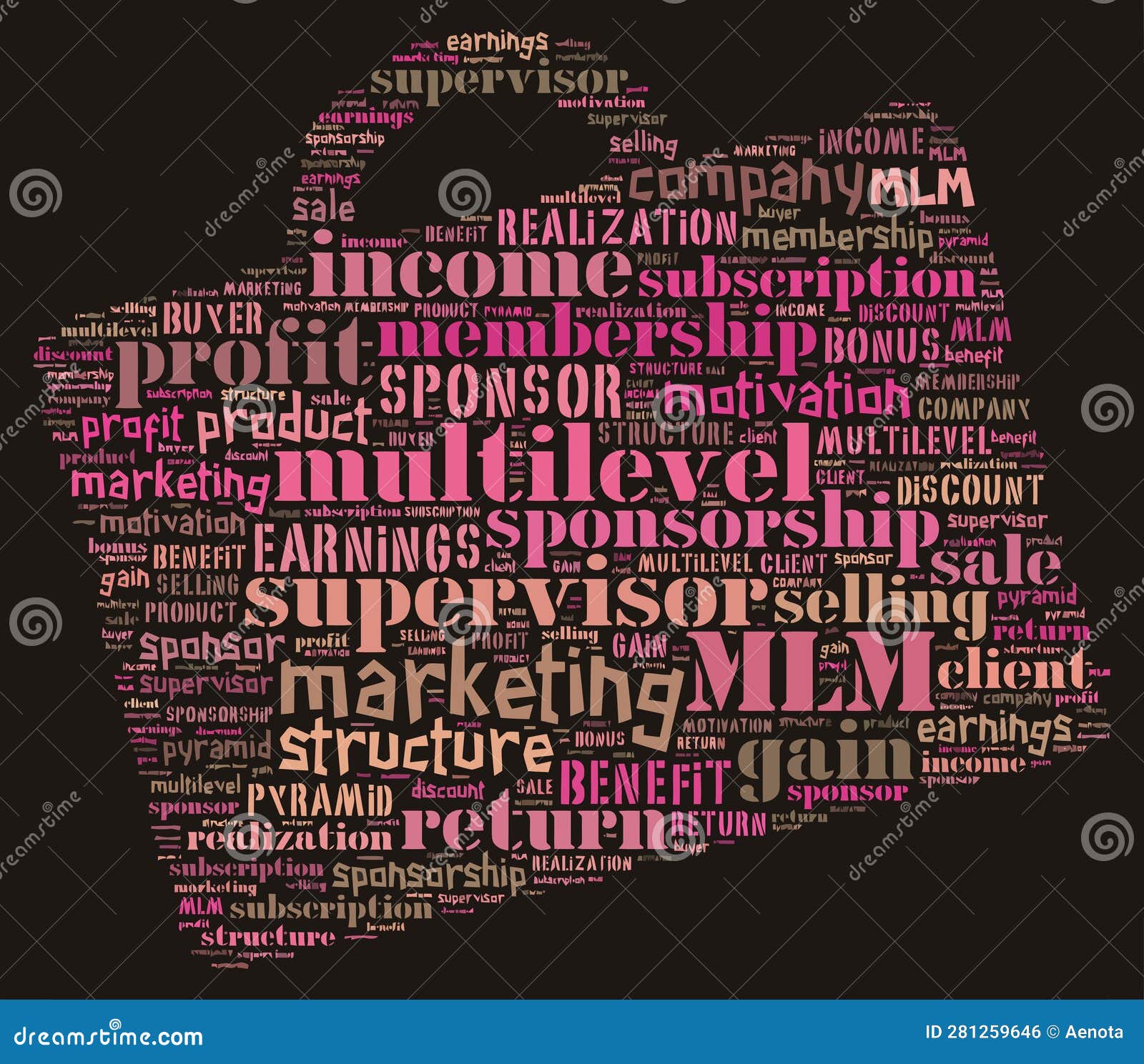 Multilevel Marketing Tag Cloud - Vector Illustration Stock Vector ...
