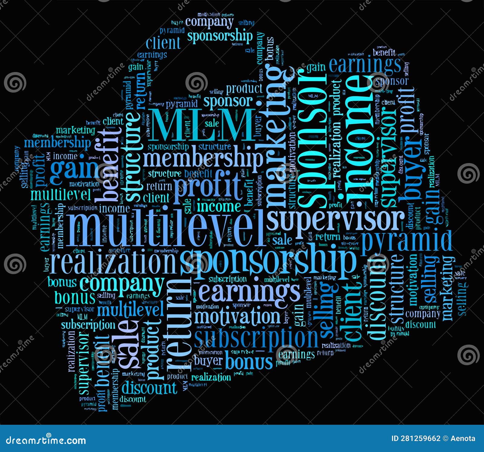 Multilevel Marketing Tag Cloud - Vector Illustration Stock Vector ...