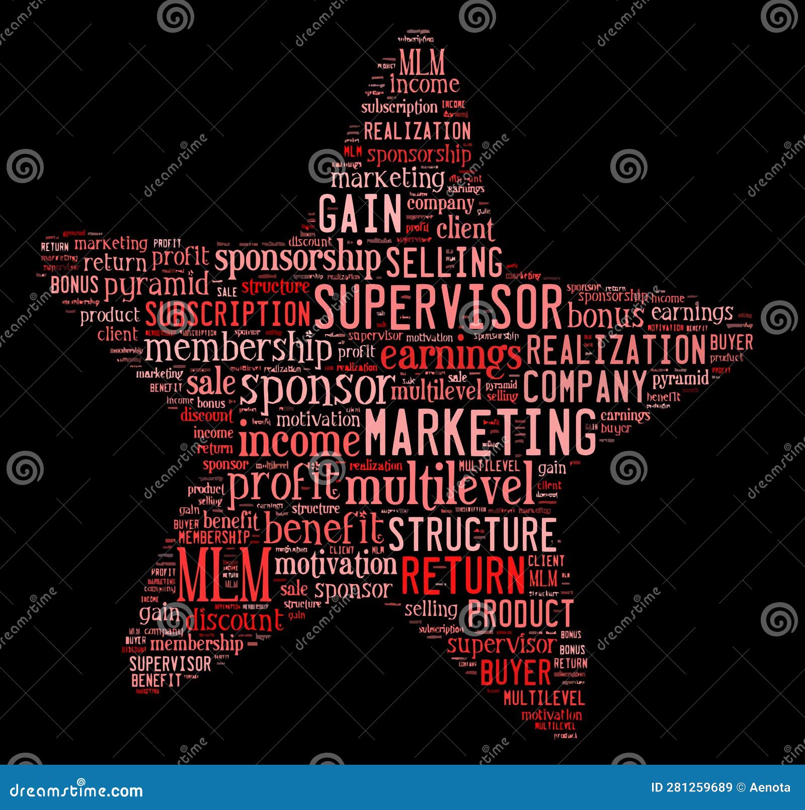 Multilevel Marketing Tag Cloud - Vector Illustration Stock Vector ...