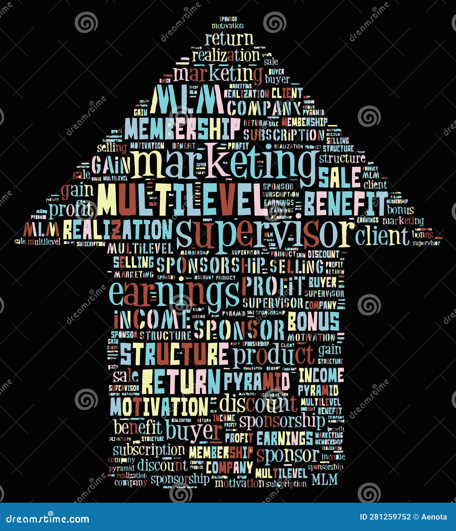 Multilevel Marketing Tag Cloud - Vector Illustration Stock Vector ...