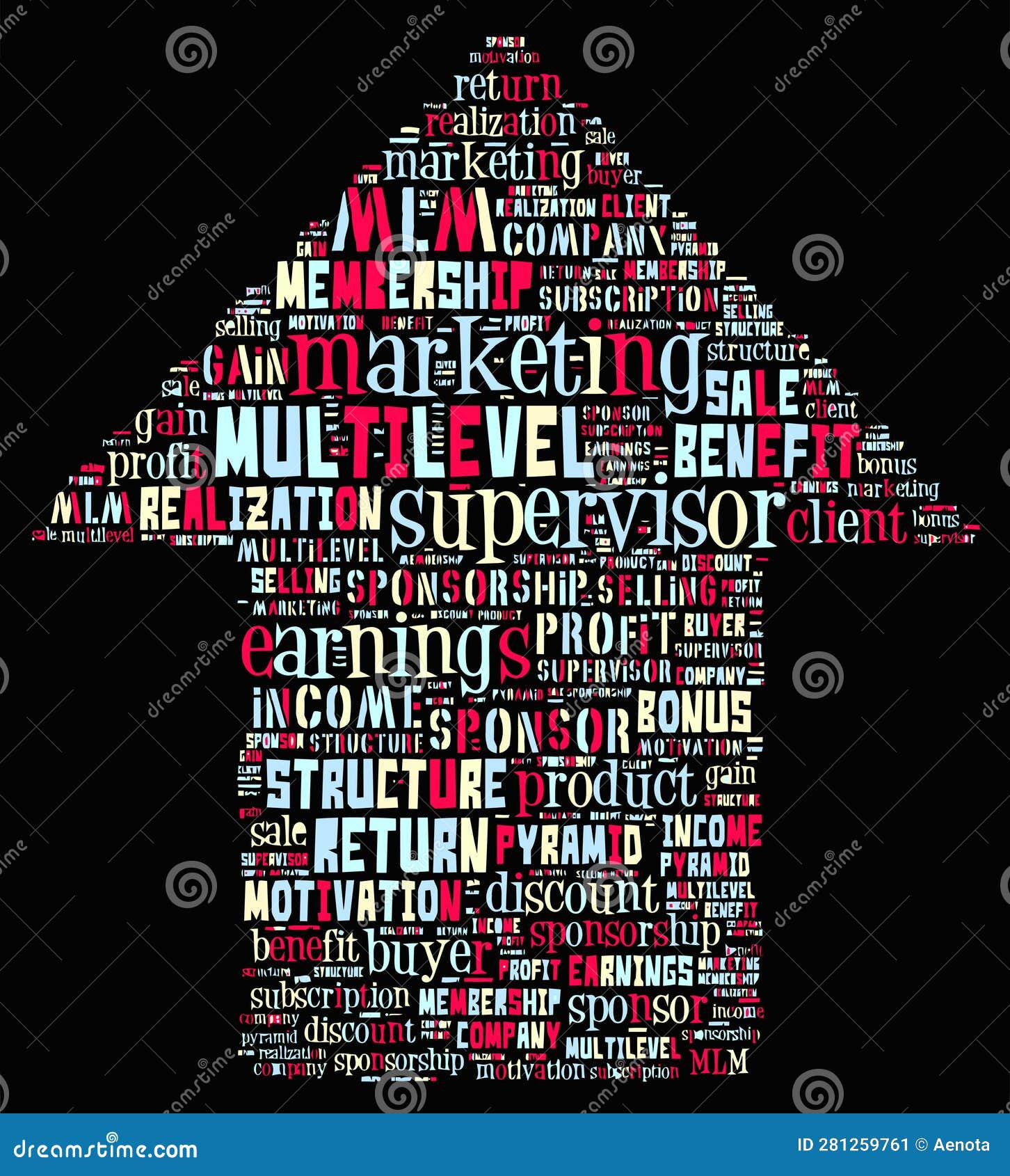 Multilevel Marketing Tag Cloud - Vector Illustration Stock Vector ...