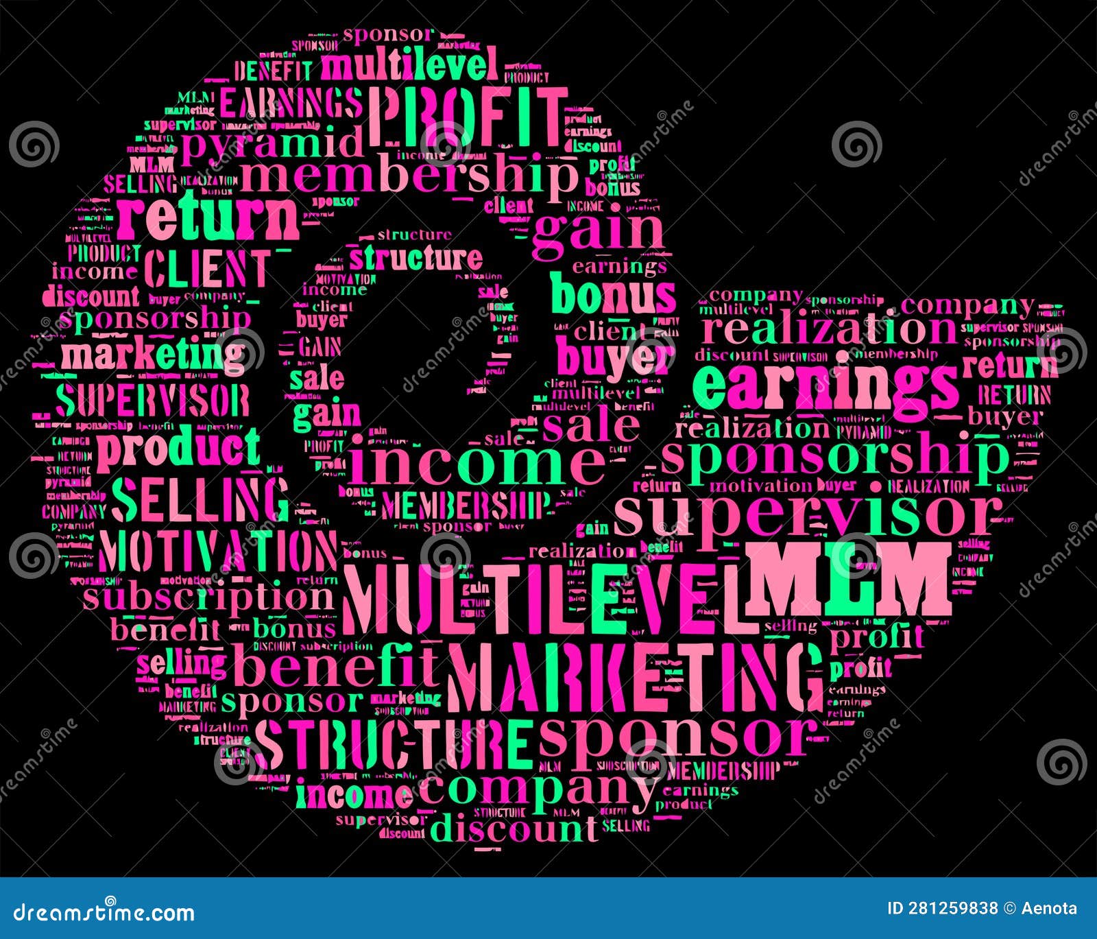 Multilevel Marketing Tag Cloud - Vector Illustration Stock Vector ...