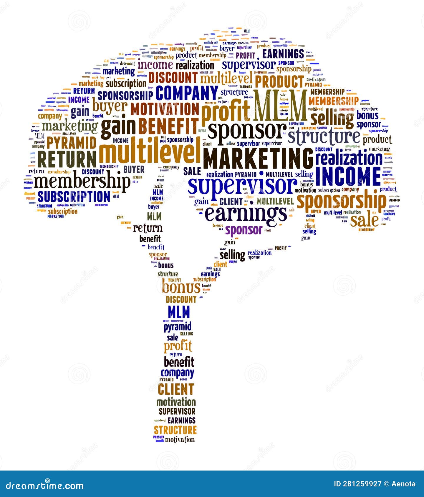Multilevel Marketing Tag Cloud - Vector Illustration Stock Vector ...