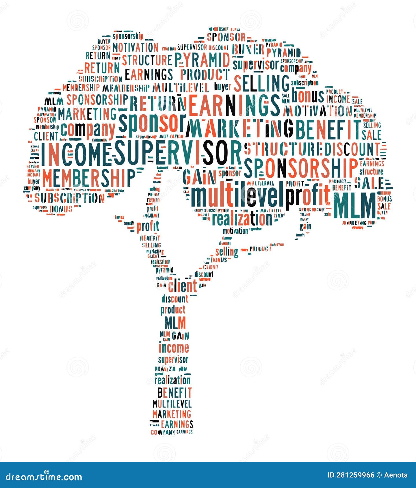 Multilevel Marketing Tag Cloud - Vector Illustration Stock Vector ...