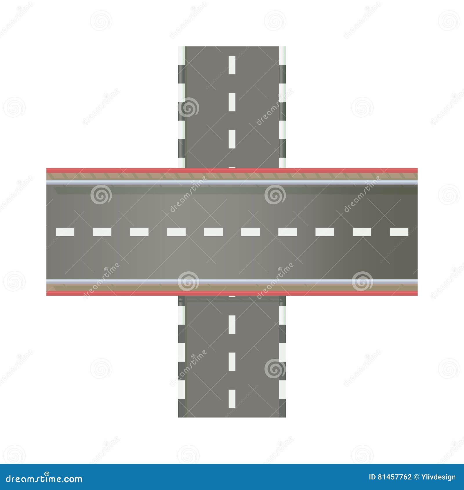 Multilevel Road Intersection Of Freeways Icon Stock Vector ...