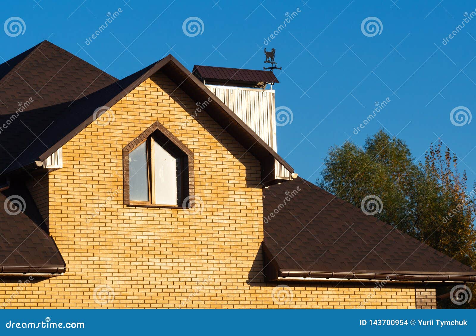 Rooftop Brick Arrangement Looking A Beautiful Texture. Stock Image ...
