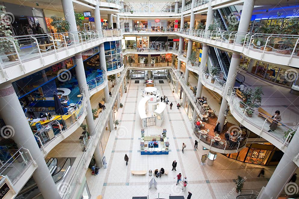 Multilevel shopping mall stock photo. Image of consumption - 2487212