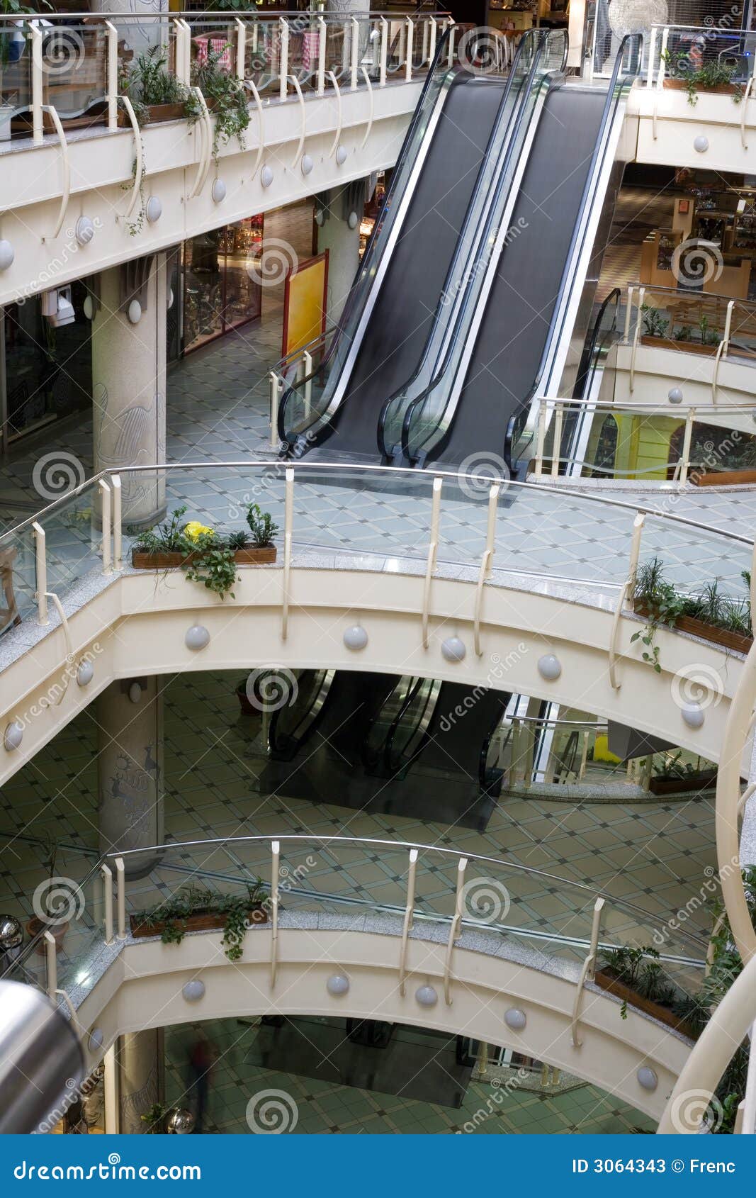 Multilevel shopping mall stock image. Image of passage - 3064343